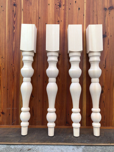 Rustic Modern Chunky Dining Legs - 3.5”x 3.5" x 29” – Carolina Leg Co